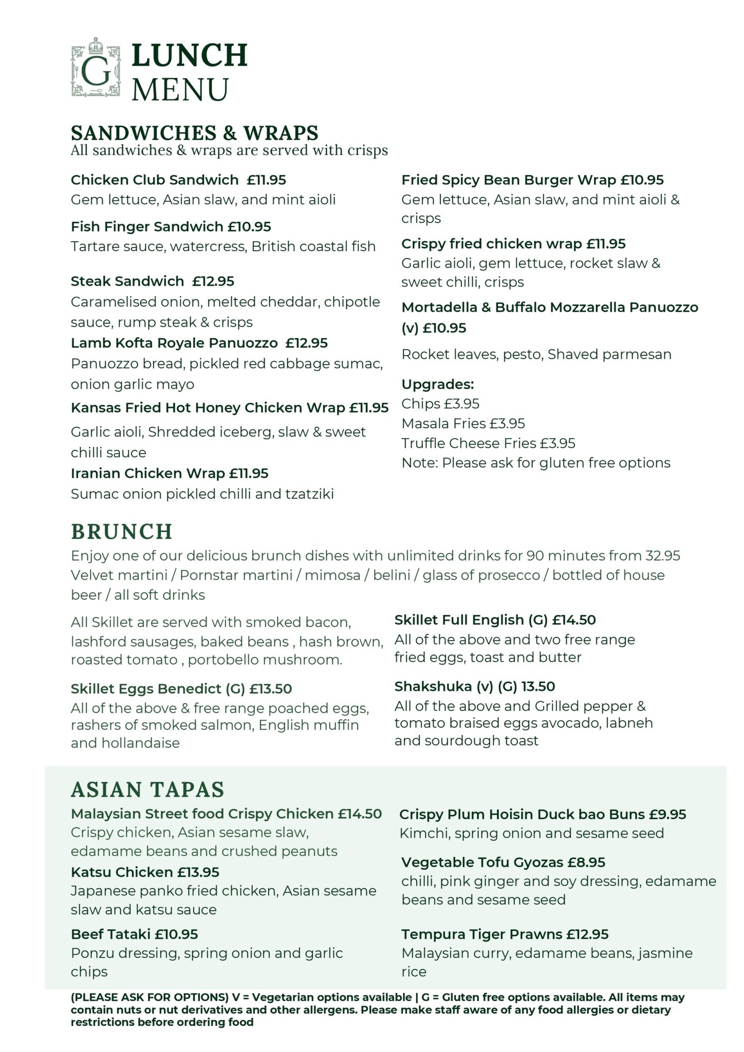 Lunch - The George at Kilsby